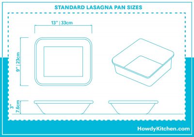 Standard Lasagna Pan Sizes (with Drawings) - HowdyKitchen