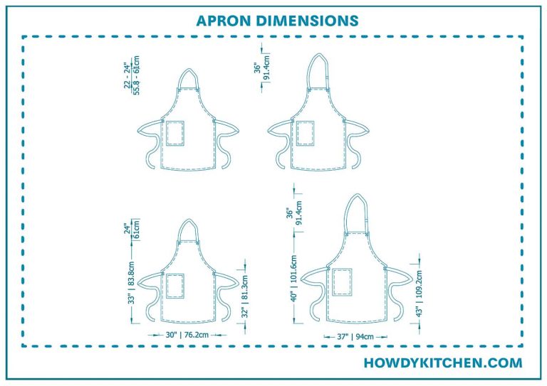 Guide to Apron Dimensions and Guidelines (with Drawings) - HowdyKitchen