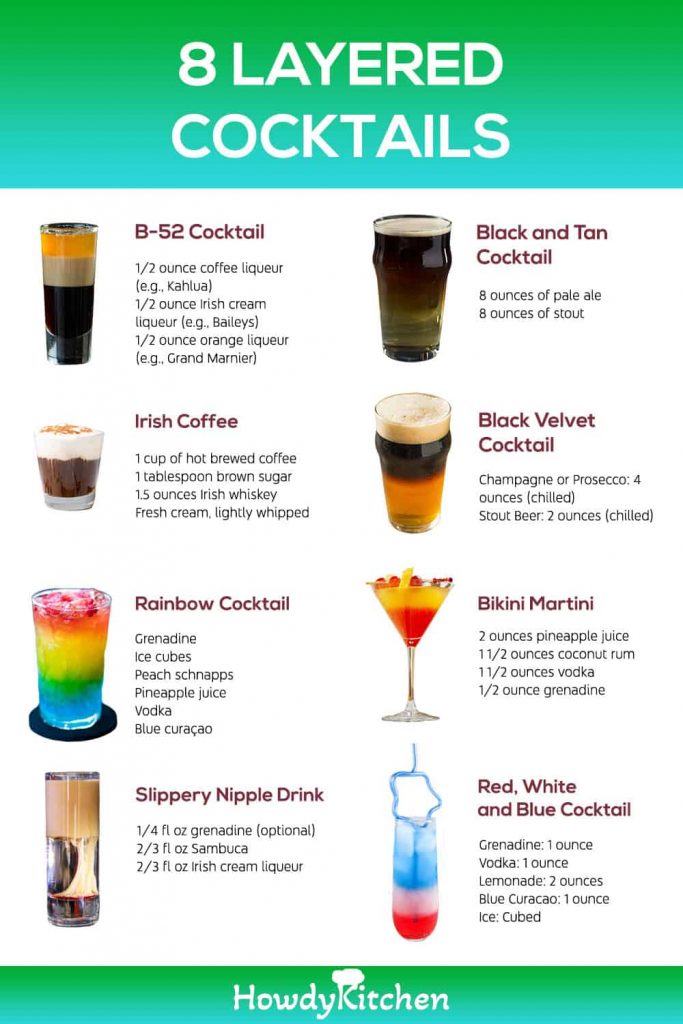 Top 12 Layered Cocktails You Can Try At Home - HowdyKitchen