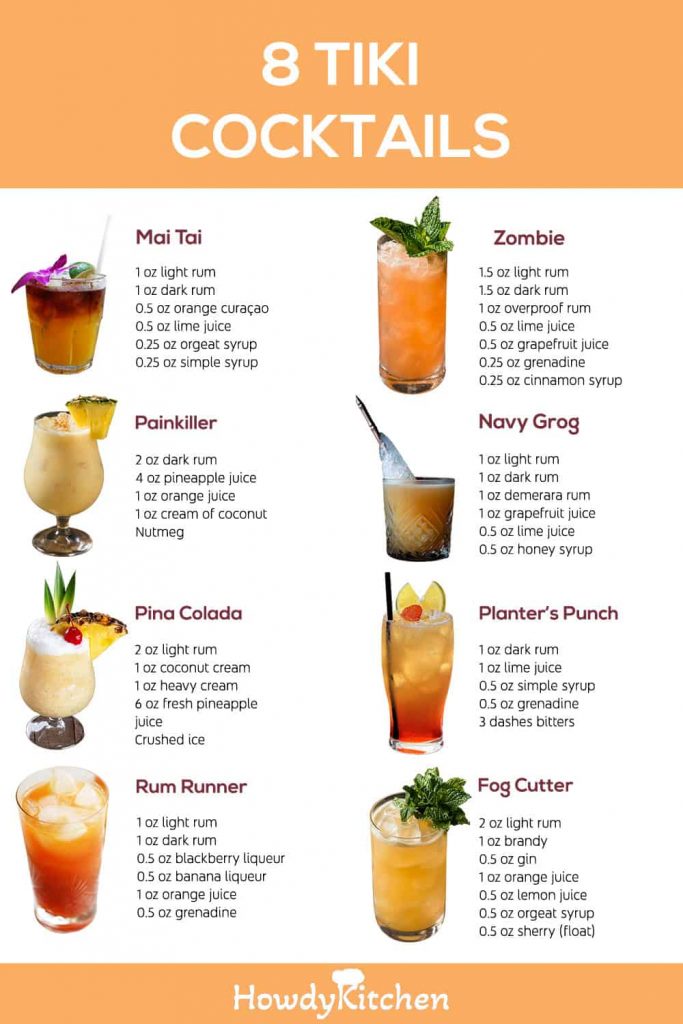 12 Tiki Cocktails - Sip into Paradise at Your Next Luau - HowdyKitchen