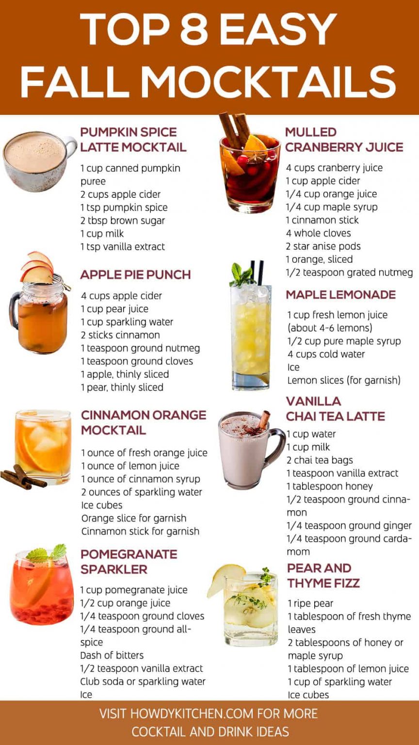 14 Incredibly Easy Fall Mocktails - HowdyKitchen