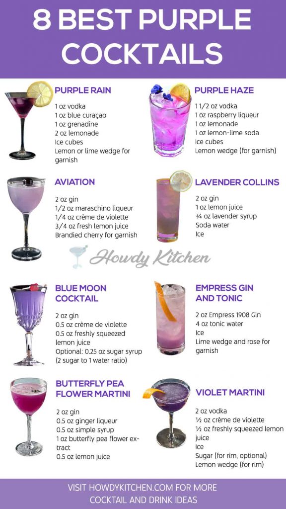 14 Best Purple Cocktails - HowdyKitchen