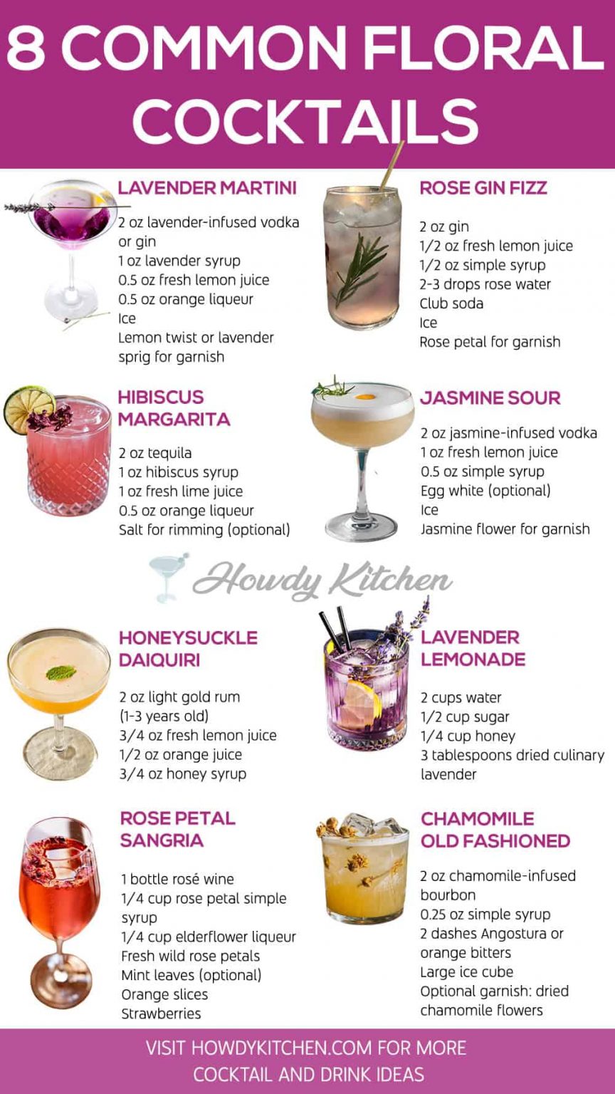 14 Common Floral Cocktails - HowdyKitchen