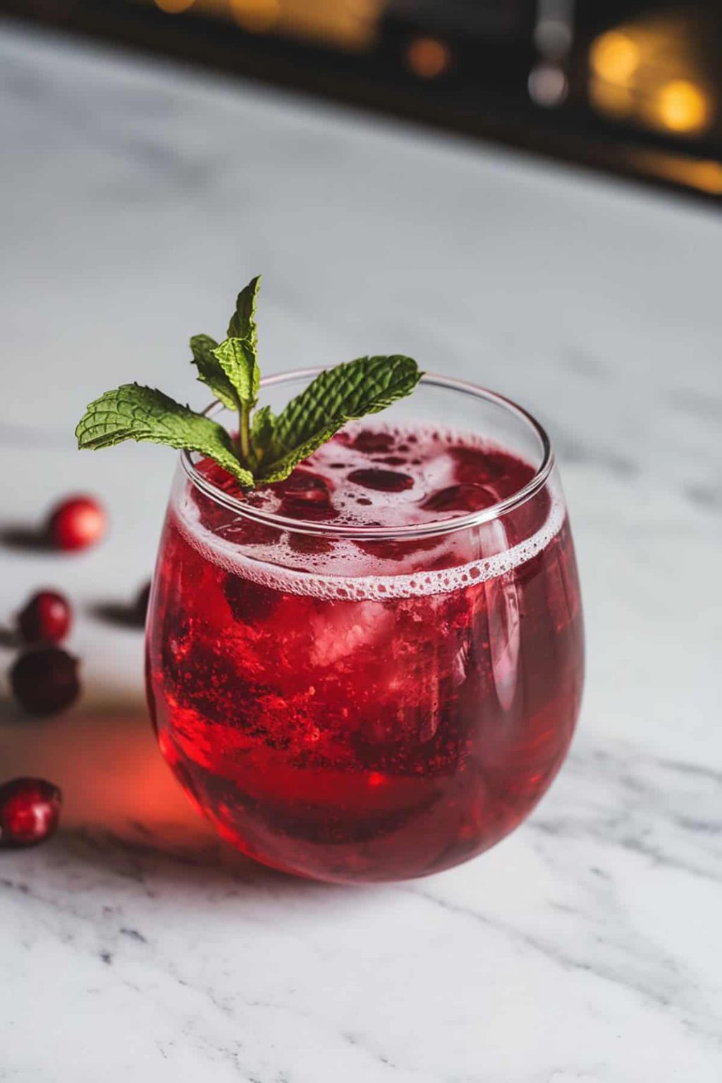 Sparkling Cranberry Mocktail - HowdyKitchen