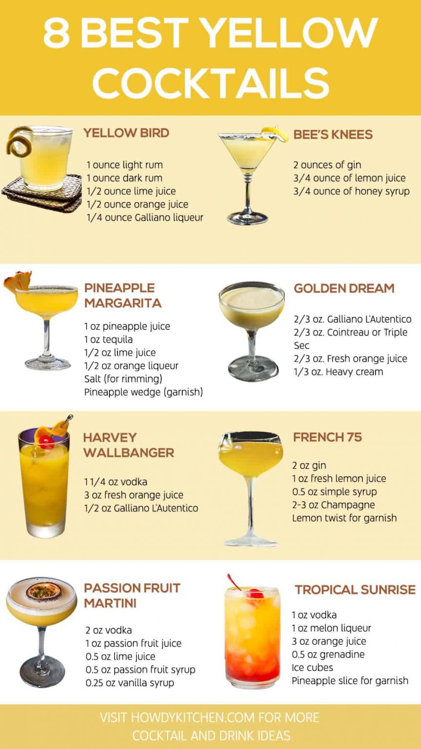 13 Best Yellow Cocktails - HowdyKitchen